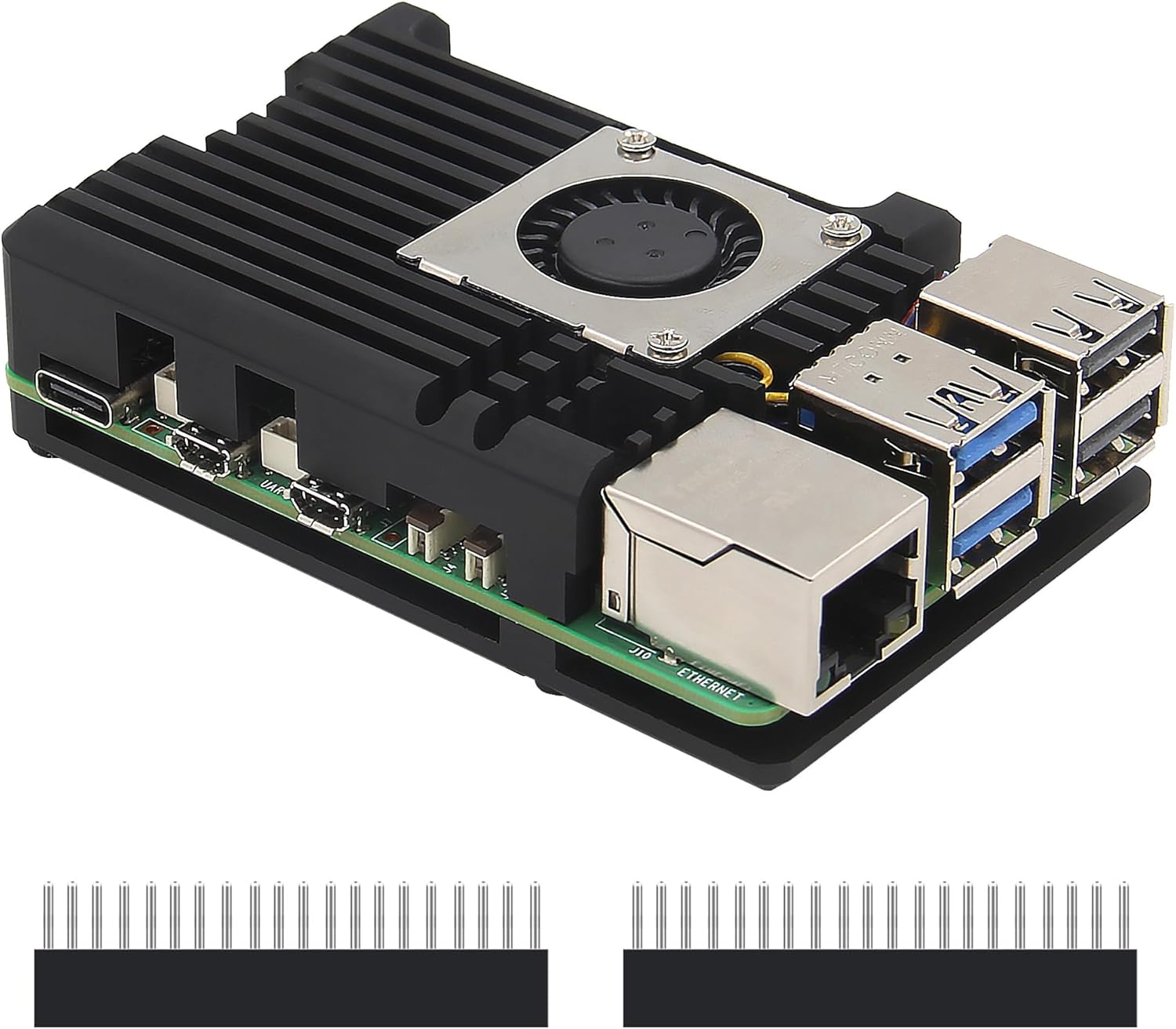 Geekworm Aluminum Case for Raspberry Pi 5 with PWM Fan, Efficient ...