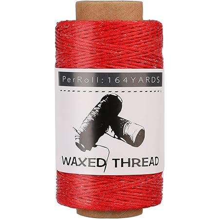 Amazon.com: Waxed Thread 284 Yards 150D 0.8MM Leather Sewing Waxed ...