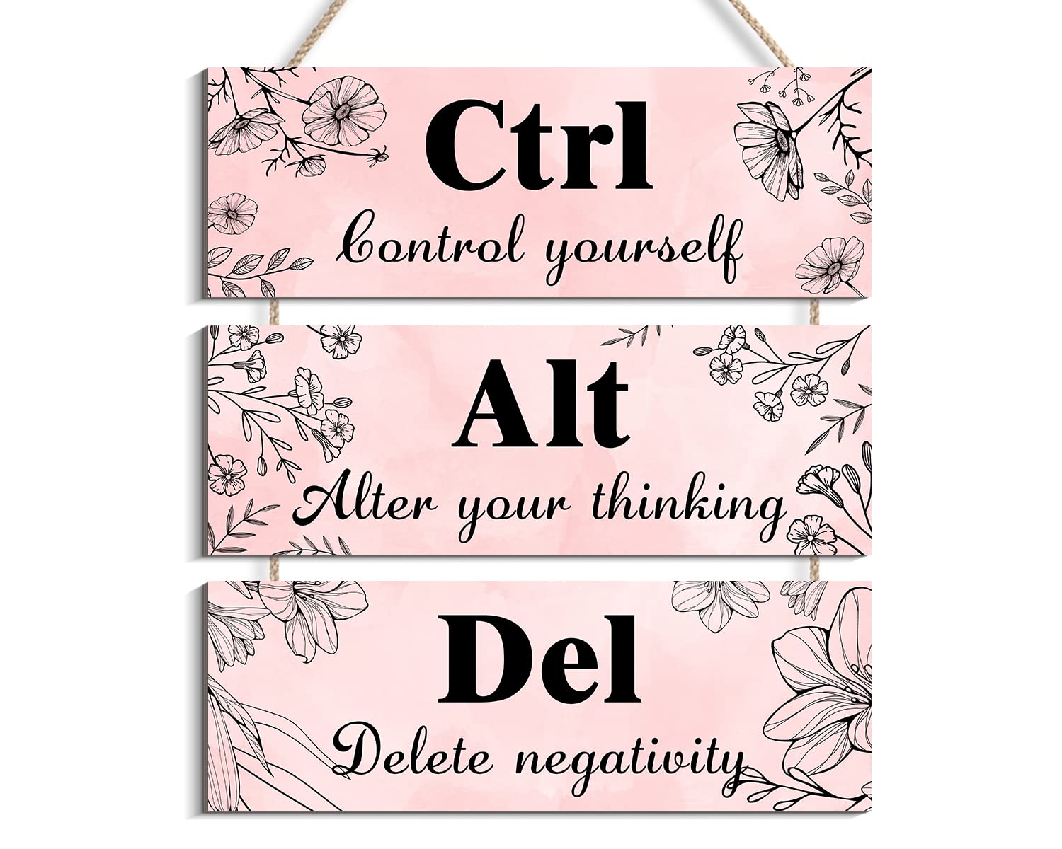 COLOR VALLEY ART Ctrl Alt Del Wall Decor, Control Yourself Alter Your ...