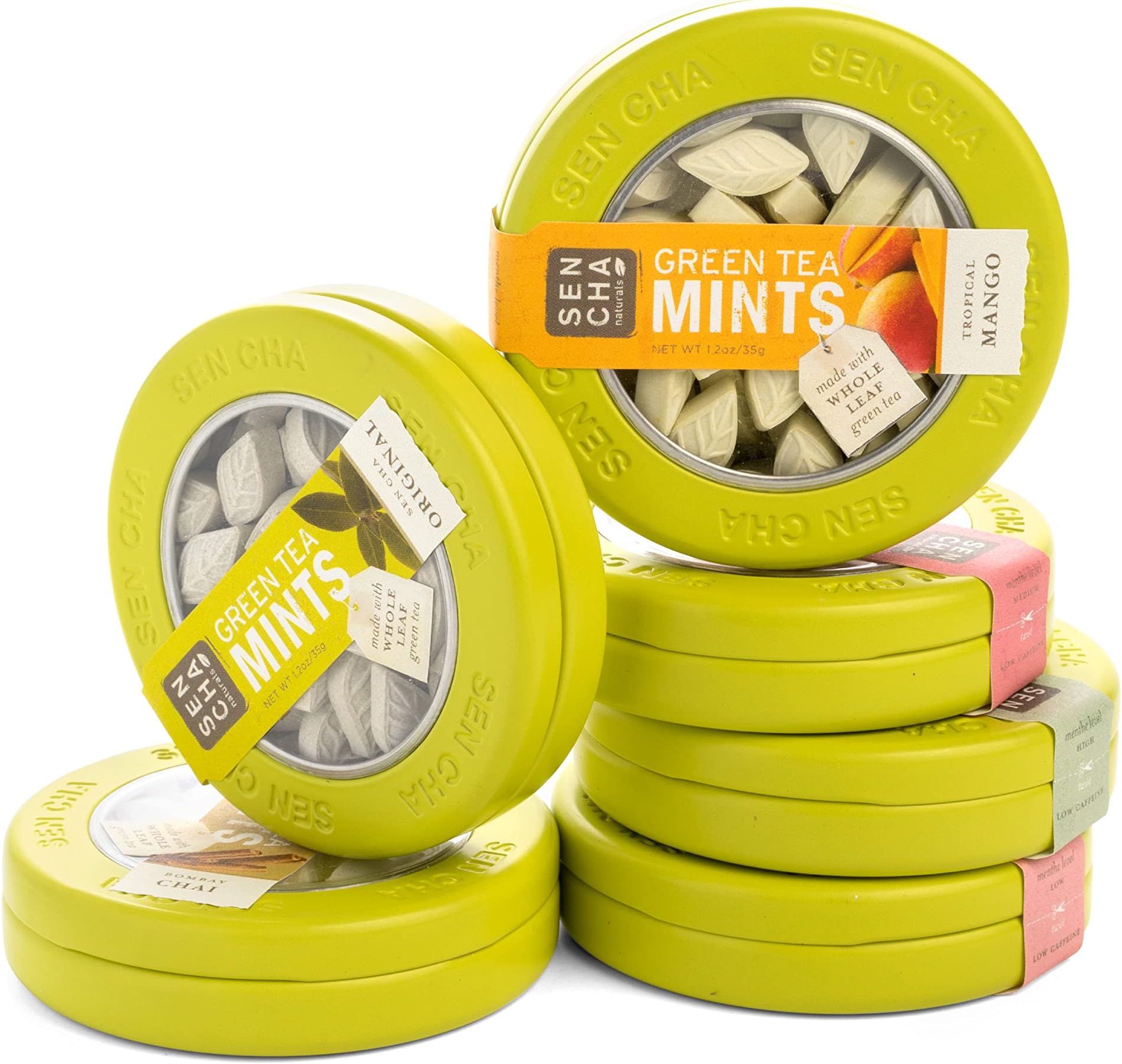Amazon.com : SEN CHA Naturals Green Tea Mints, Tropical Mango, 1.2 oz ...