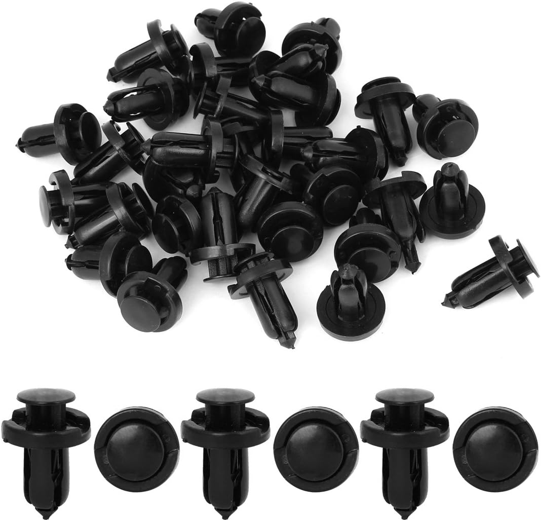 uxcell 30 Pcs 10mm Hole Retainer Clips Plastic Drive Rivets Mud Flaps ...