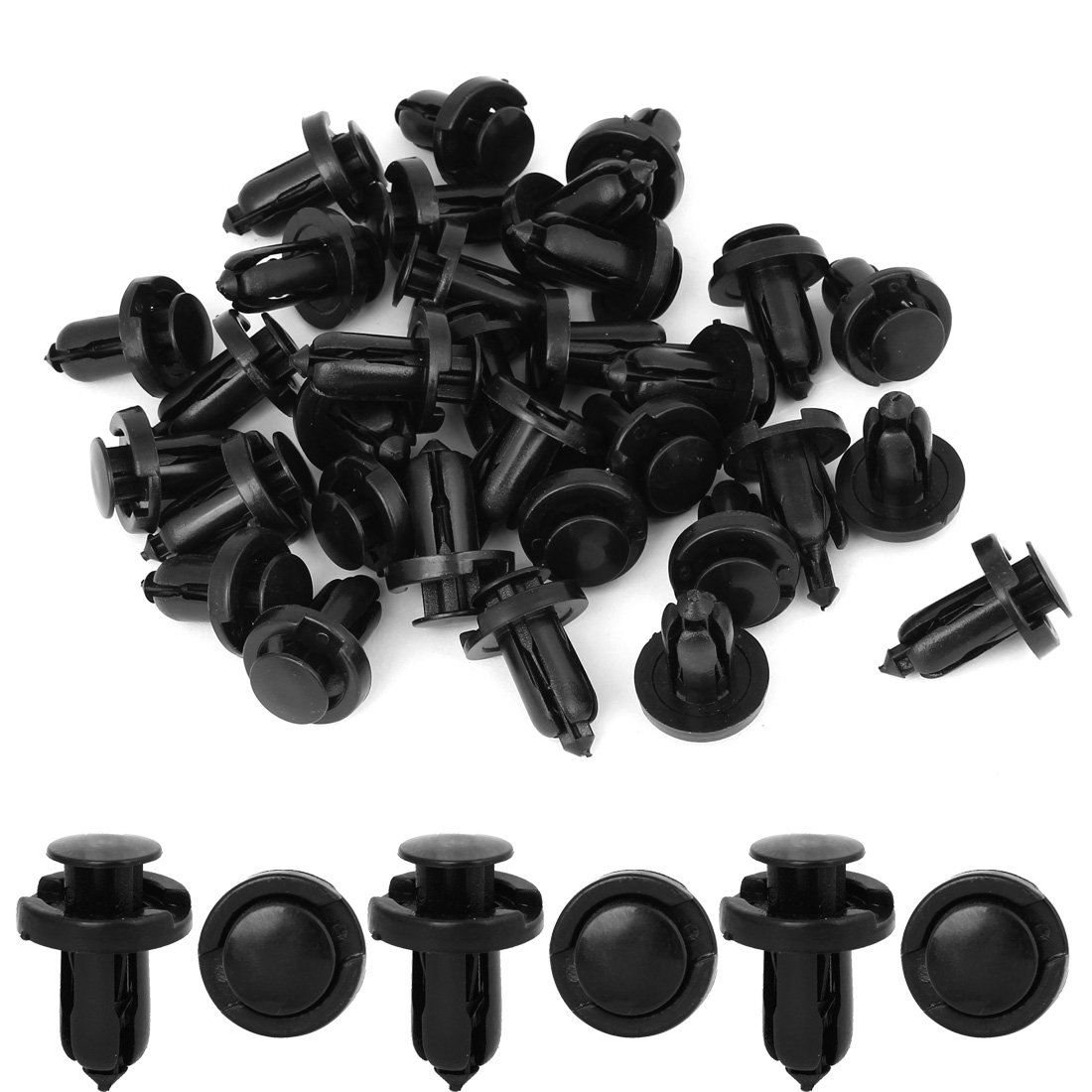 Amazon.com: uxcell 30 Pcs 10mm Hole Retainer Clips Plastic Drive Rivets ...