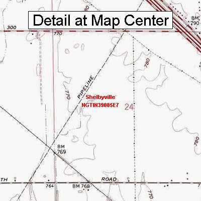 Amazon.com : USGS Topographic Quadrangle Map - Shelbyville, Indiana ...