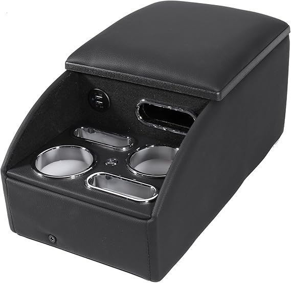Amazon.com: Car Rear Seat Armrest 2 Row Console Box with Cup Holder ...
