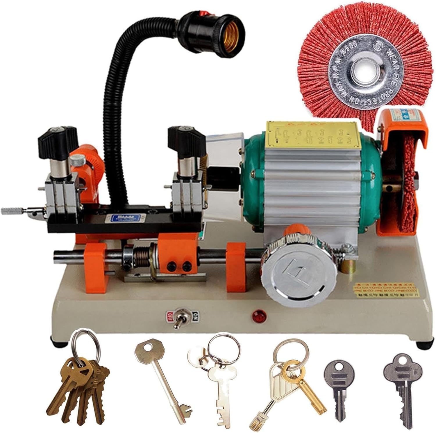 120W Double Head Key Copy Machine, Horizontal Key Cutting Machine, Hand ...