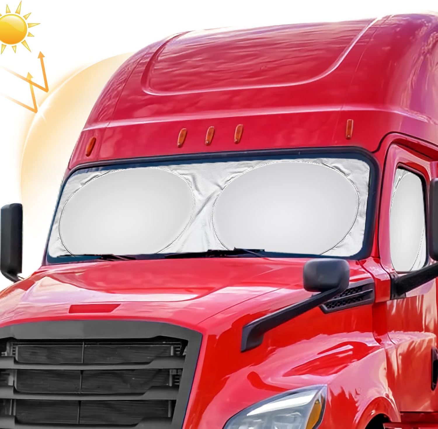 Amazon.com: Vepagoo Semi-Truck Sun Shade for Windshield and Side Window ...