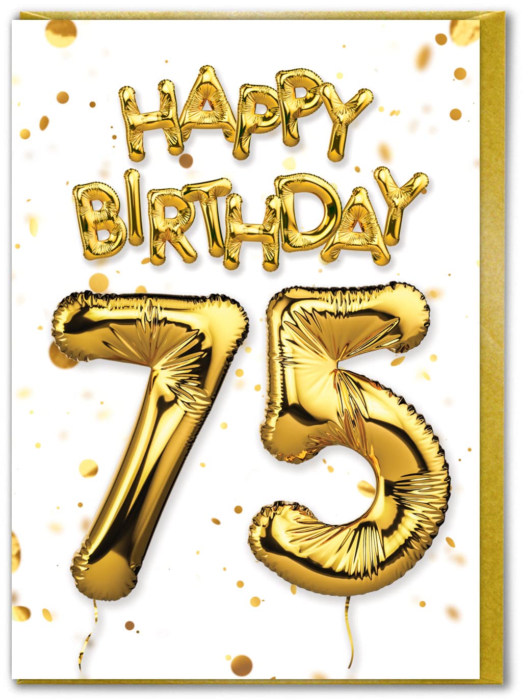 Brainbox Candy - 75th Birthday Card - Age 75 - Beautiful White Gold ...