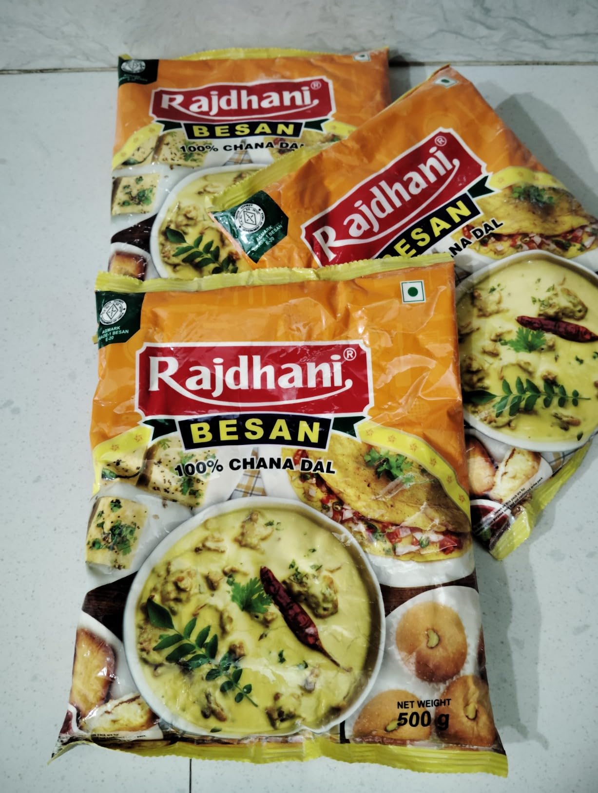 Rajdhani Chana Dal Besan 1 Kg | Rajdhani Organic Besan Flour - 100% ...