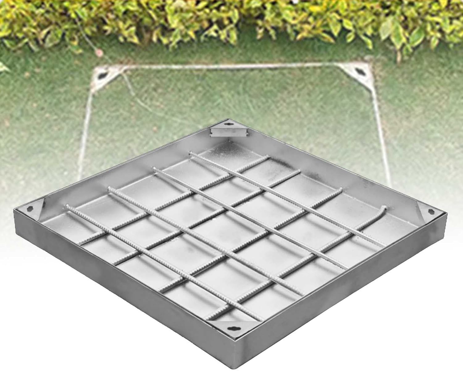 BXSZVOK Stainless Steel Manhole Cover and Frame, Recessed Invisible ...