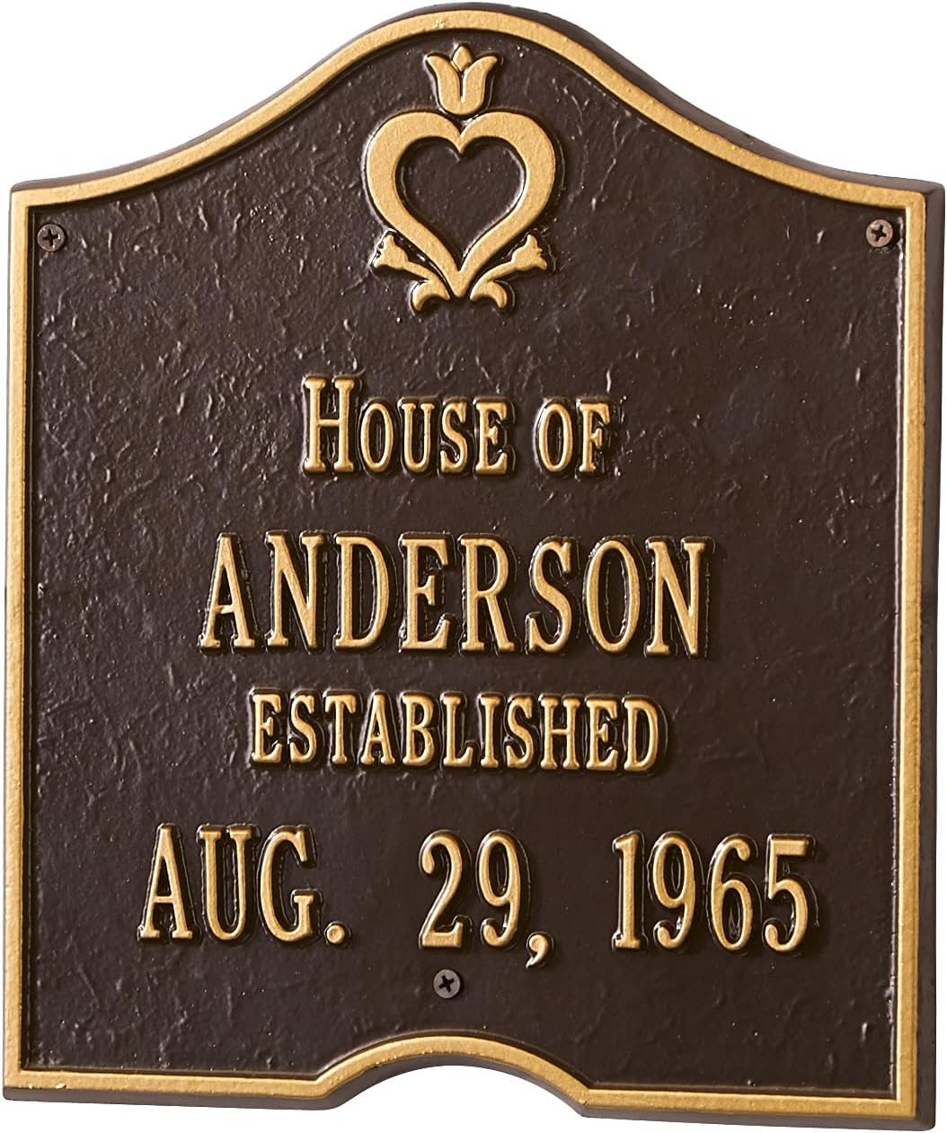 Amazon.com: Whitehall Personalized House Of Custom Aluminum Indoor ...