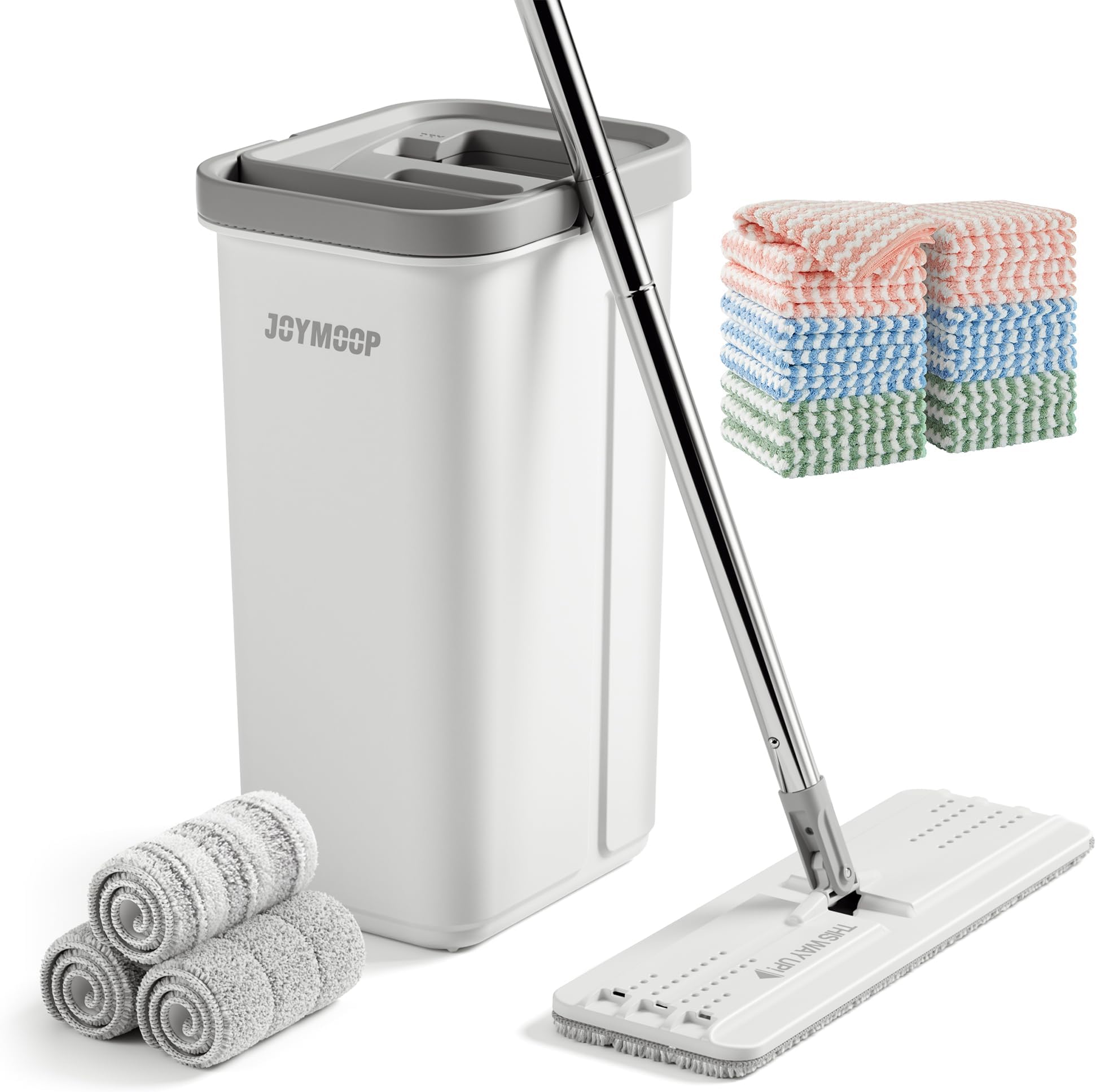 Amazon.com: JOYMOOP Hands-Free Mop and Bucket with Wringer Set with ...