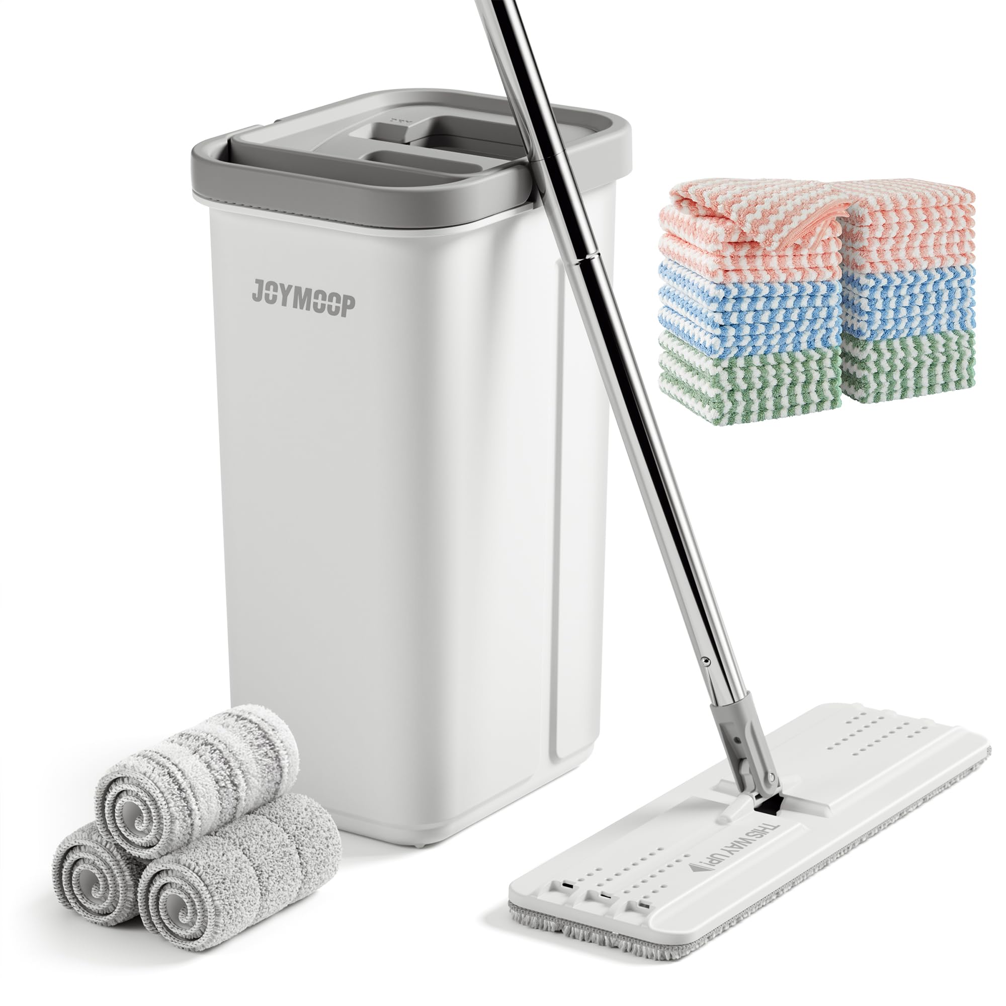 Amazon.com: JOYMOOP Hands-Free Mop and Bucket with Wringer Set with ...