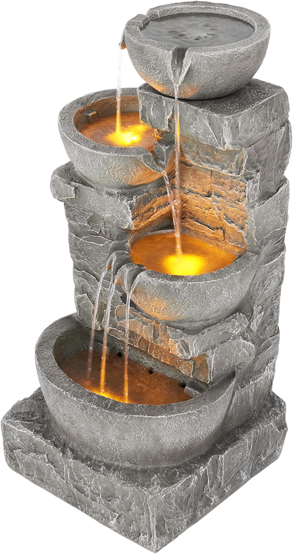 Amazon.com: BLUMFELDT Messina Solar Powered Water Fountain Outdoor ...