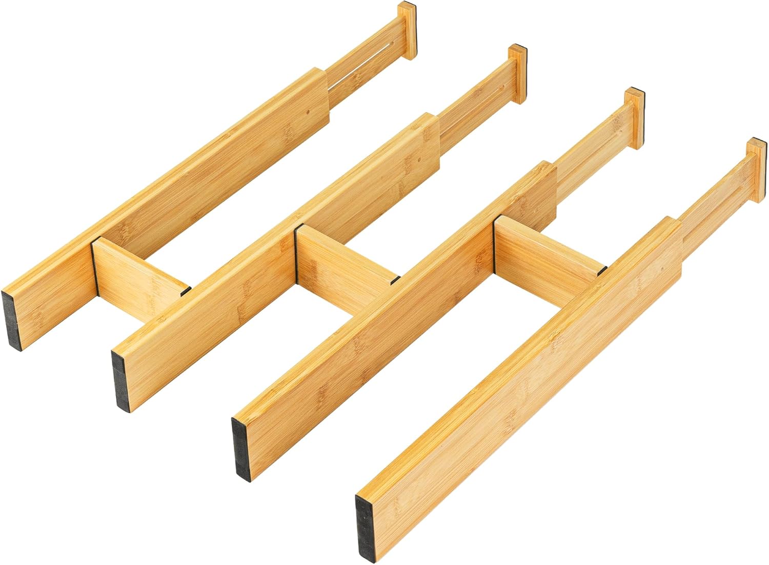 Amazon.com: EcoFives Adjustable Bamboo Drawer Dividers with Inserts ...