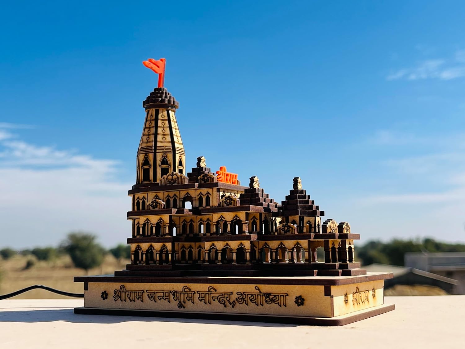 SAFEDEAL® Shree Ram Mandir Ayodhya Model, Exclusive 3D Wooden ...