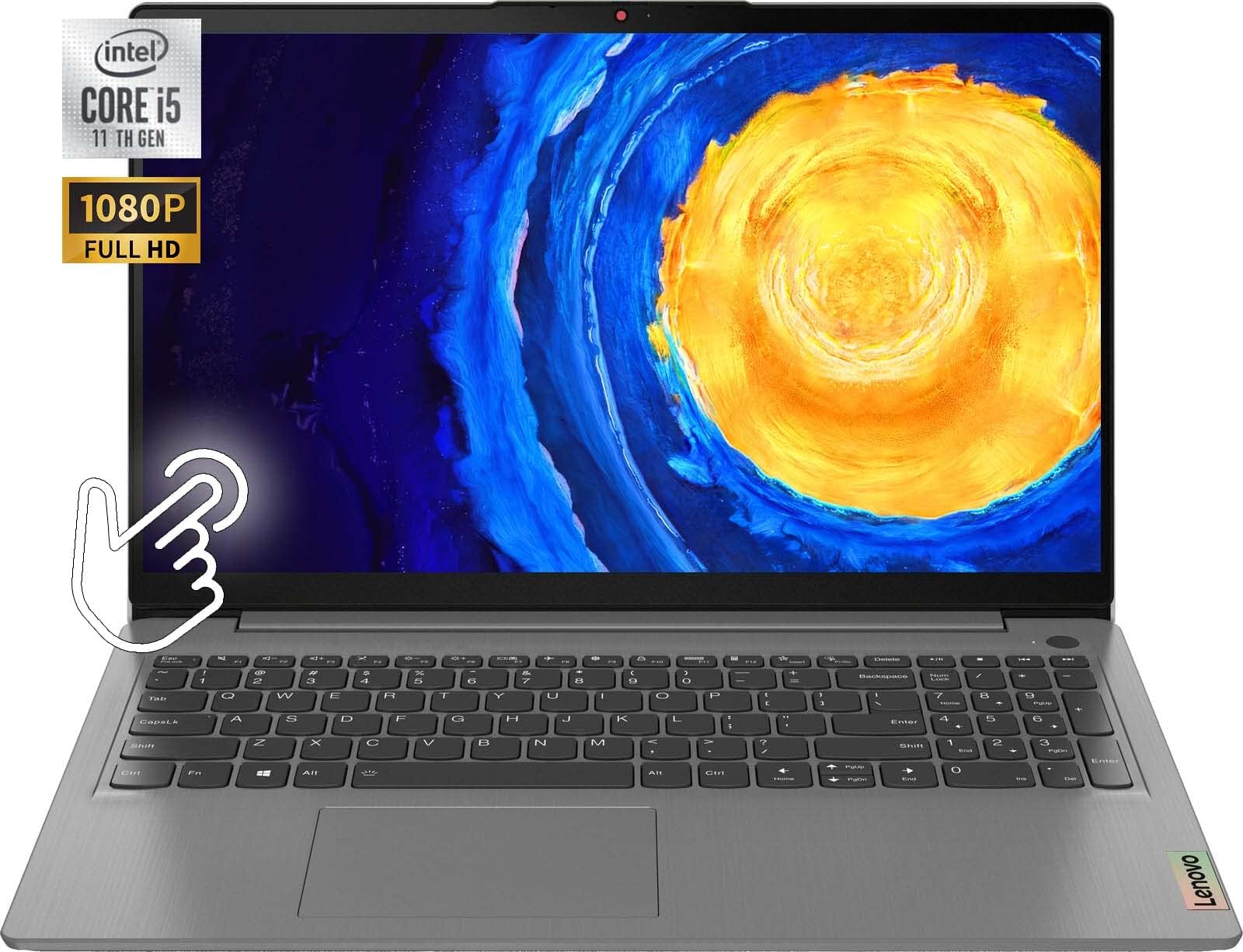 Amazon.com: Lenovo Ideapad 3i 15.6" FHD Touch Laptop, 11th Gen Intel ...