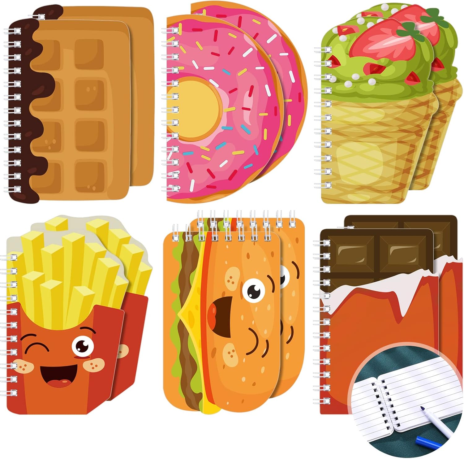 Amazon.com : Ireer 12 Pieces Mini Spiral Notebooks Gift for Kids Small ...