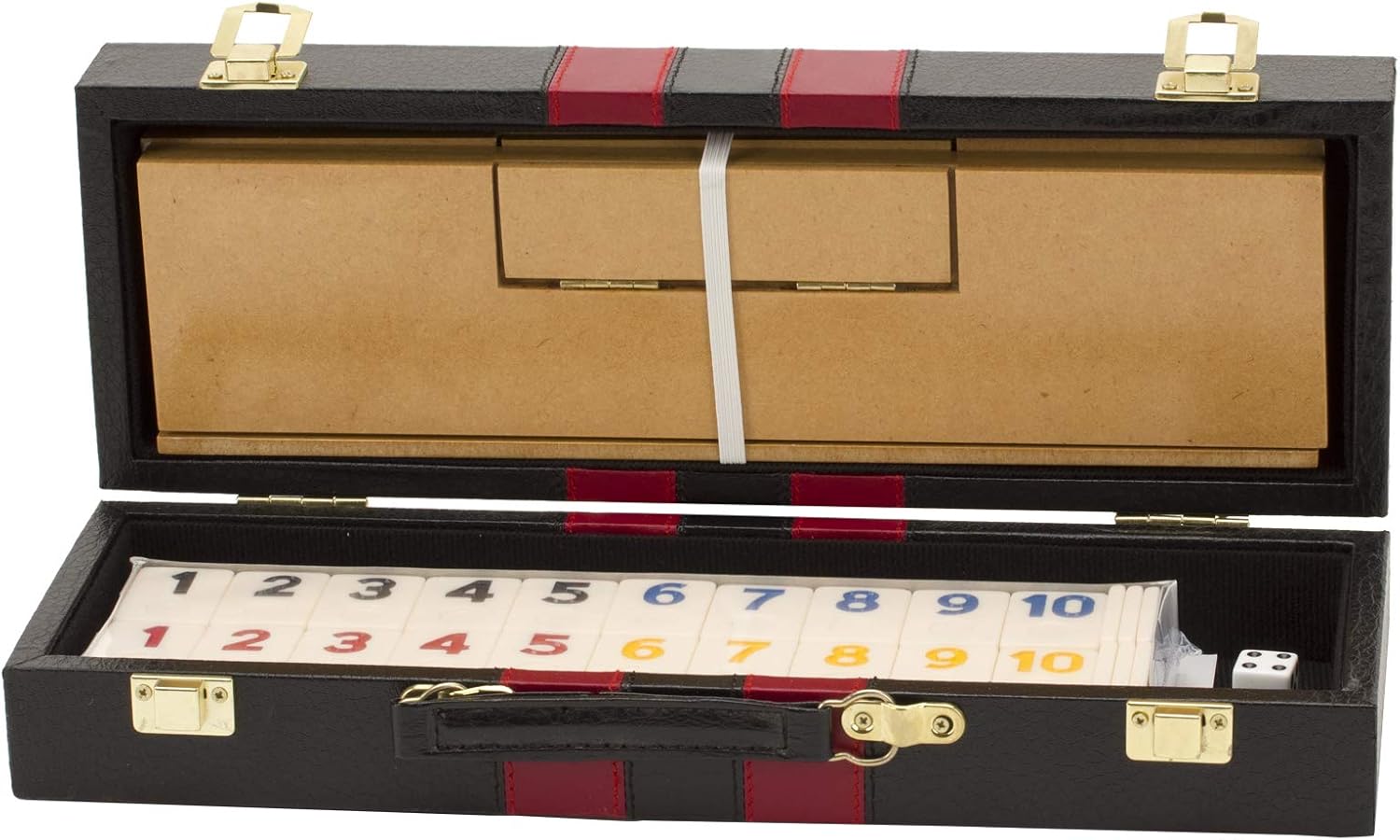 Amazon.com: Rummy de lujo con los estantes de madera en la caja ...