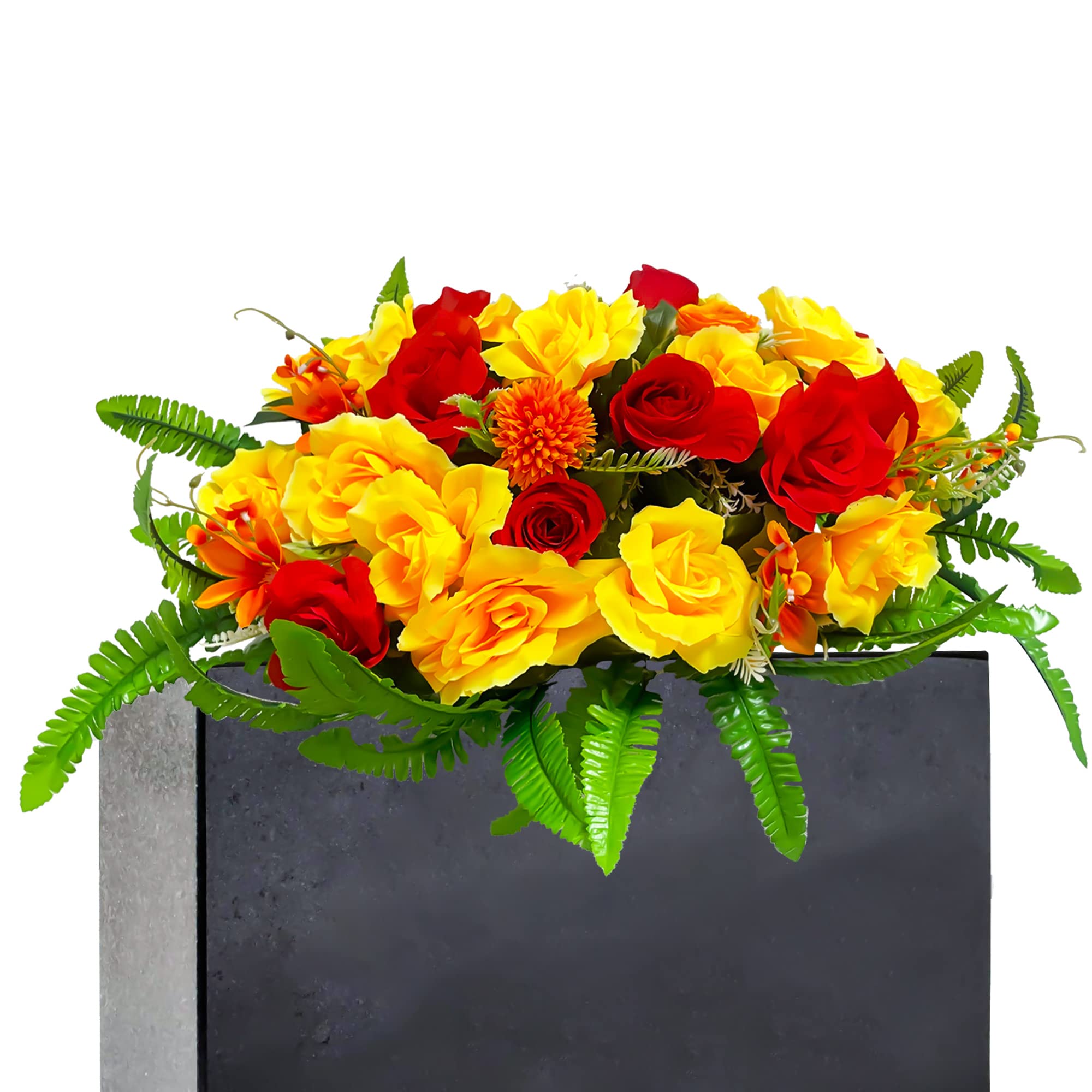 Amazon.com: FLOWERIA Headstone Flower Saddle - Realistic Artificial ...
