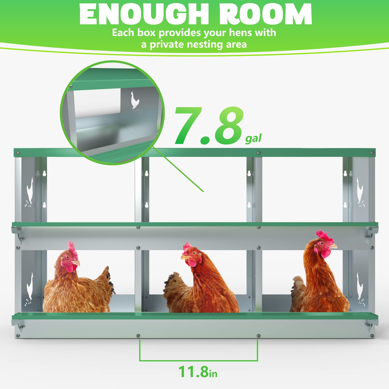 Tocretoare Nesting Boxes, 6 Hole Chicken Nesting Box for Laying Eggs ...