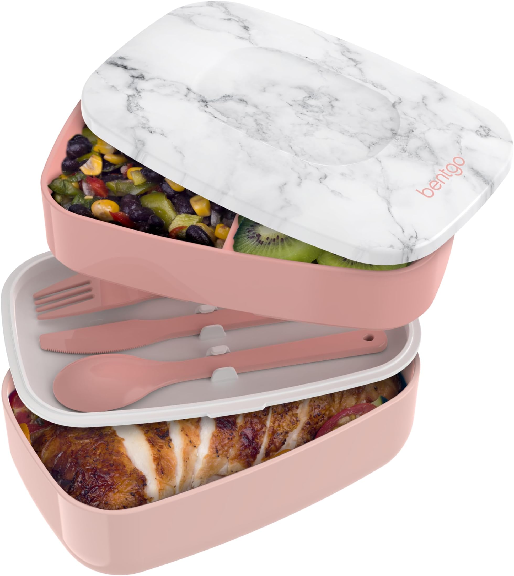 Amazon.com: Goodful Stackable Lunch Box Container, Bento Style Food ...