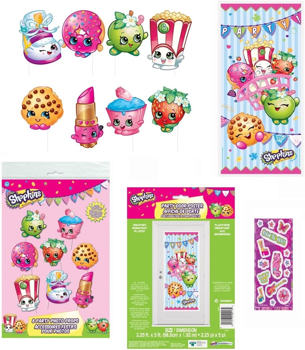Amazon.com: Shopkins Birthday Party Supplies Decoration Bundle Pack ...