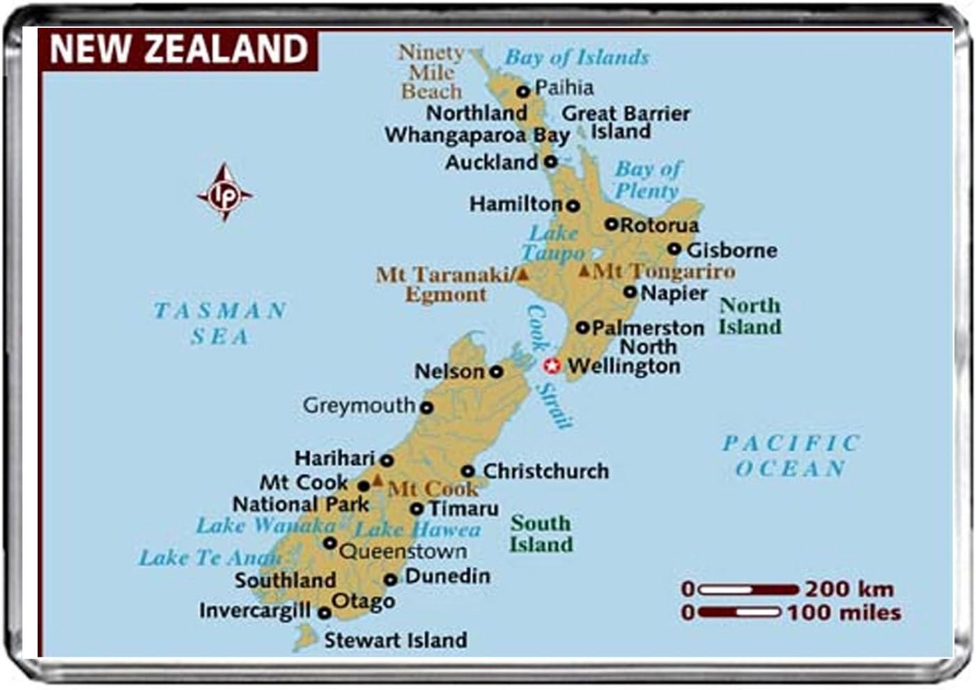 NEW ZEALAND MAP REFRIDGERATOR MAGNET : Amazon.co.uk: Home & Kitchen