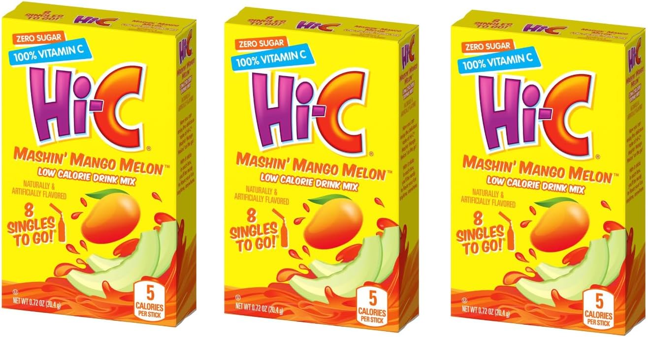 Amazon.com : Hi-C Singles To Go Drink Mix Variety Pack, 2 Blazin ...