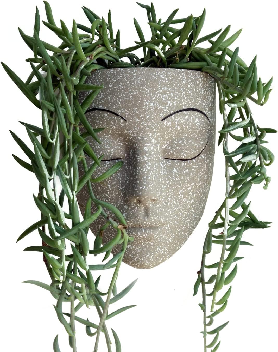 Amazon.com : Meadow & Oak Head Planter/Wall Mounted/Outdoor Face ...