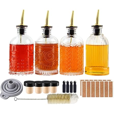 Amazon.com - Shining Craft Coffee Syrup Dispenser Bottles Set 4 Packs 7 ...