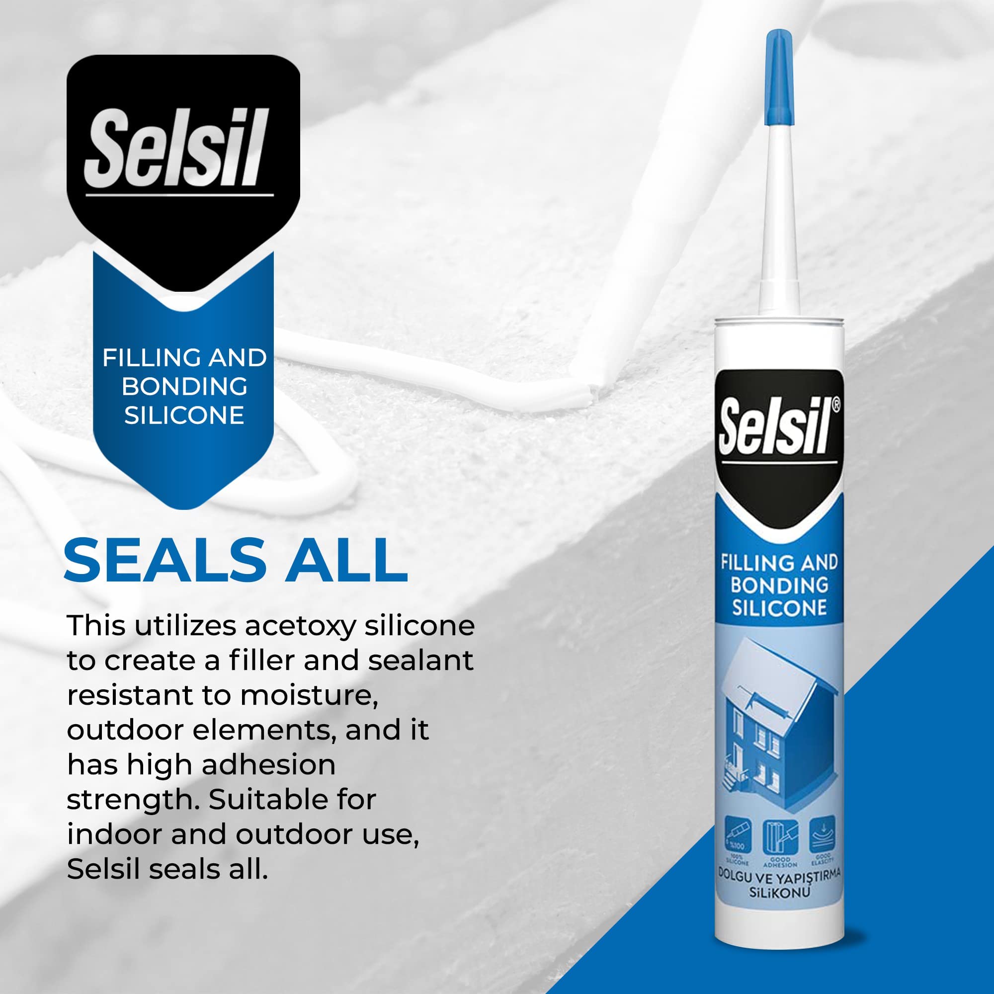 Snapklik.com : Selsil Clear 100% Silicone Sealant - Filling And Bonding ...