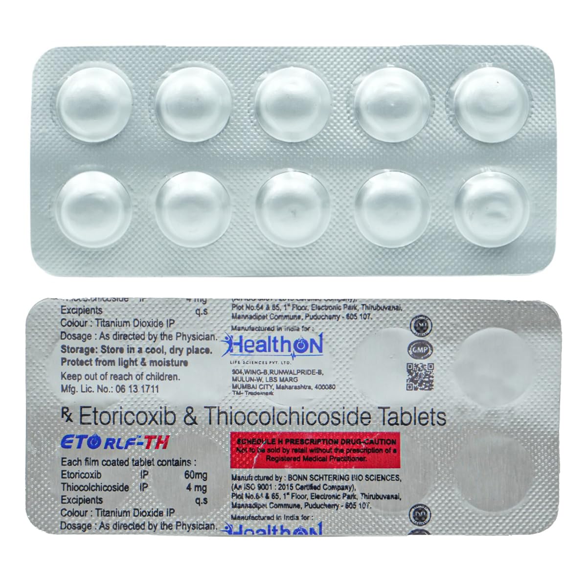 Etorlf-Th 60/4 - Strip of 10 Tablets : Amazon.in: Health & Personal Care