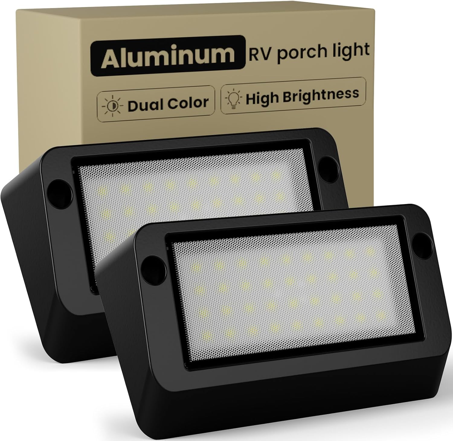 Amazon.com: Aluminum Dual-Color RV LED Porch Light - 1400lm High ...