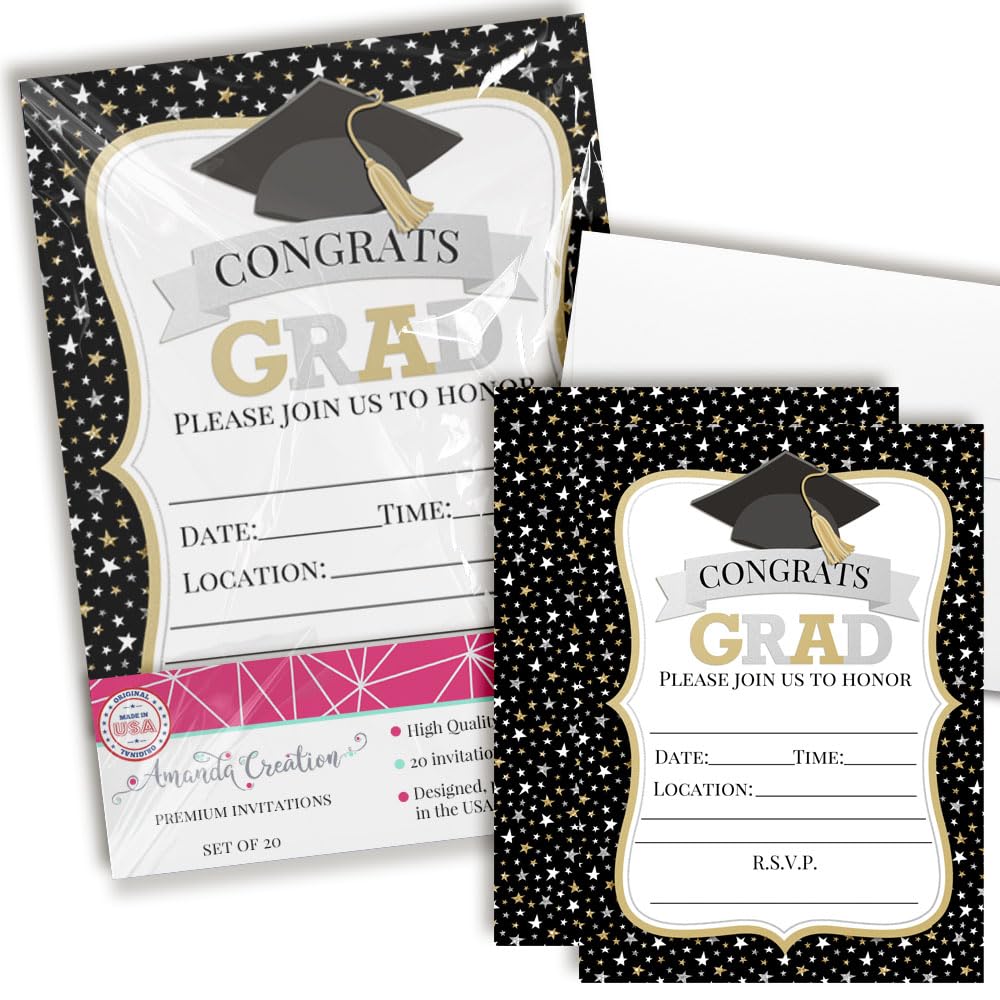 Retro Graduation Invitations Shimmery Pink Graduation Party