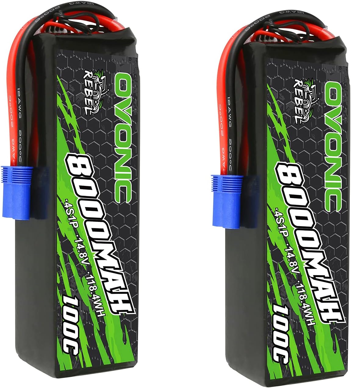 Amazon.com: Zeee 4S Lipo Battery 10000mAh 14.8V 120C with EC5 Connector ...