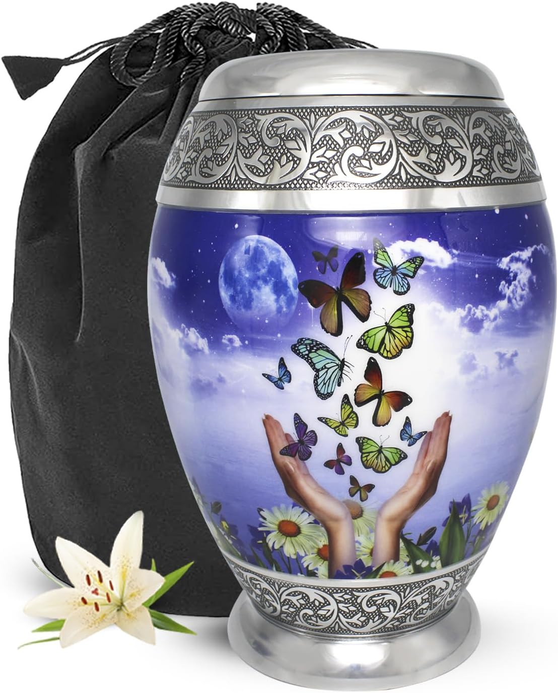 Amazon.com: Purple Butterfly Urns for Human Ashes Adult Female & Male ...