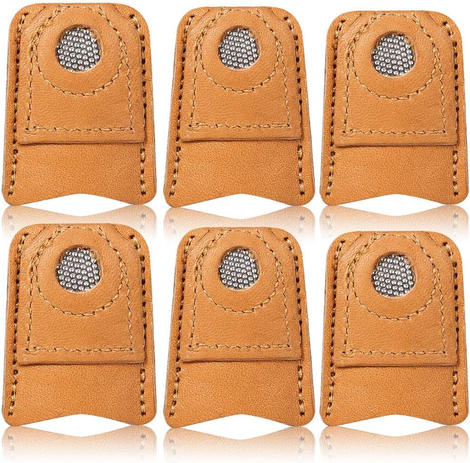 Amazon.com: Havenport 6 Pieces Sewing Thimble Finger Protector Leather ...