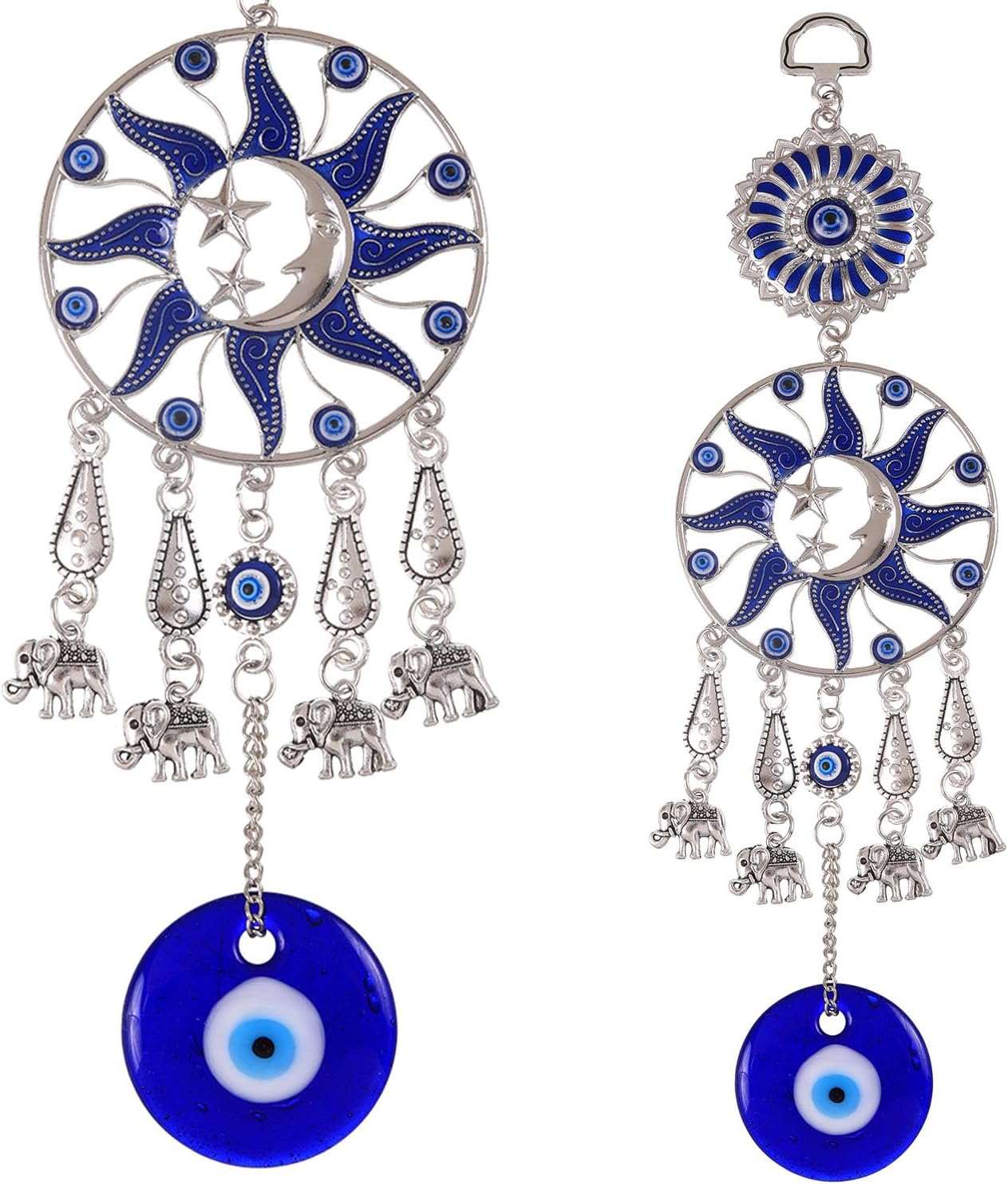 Amazon.com: Turkish Blue Evil Eye with Lucky Wisdom Owl Design Amulet ...