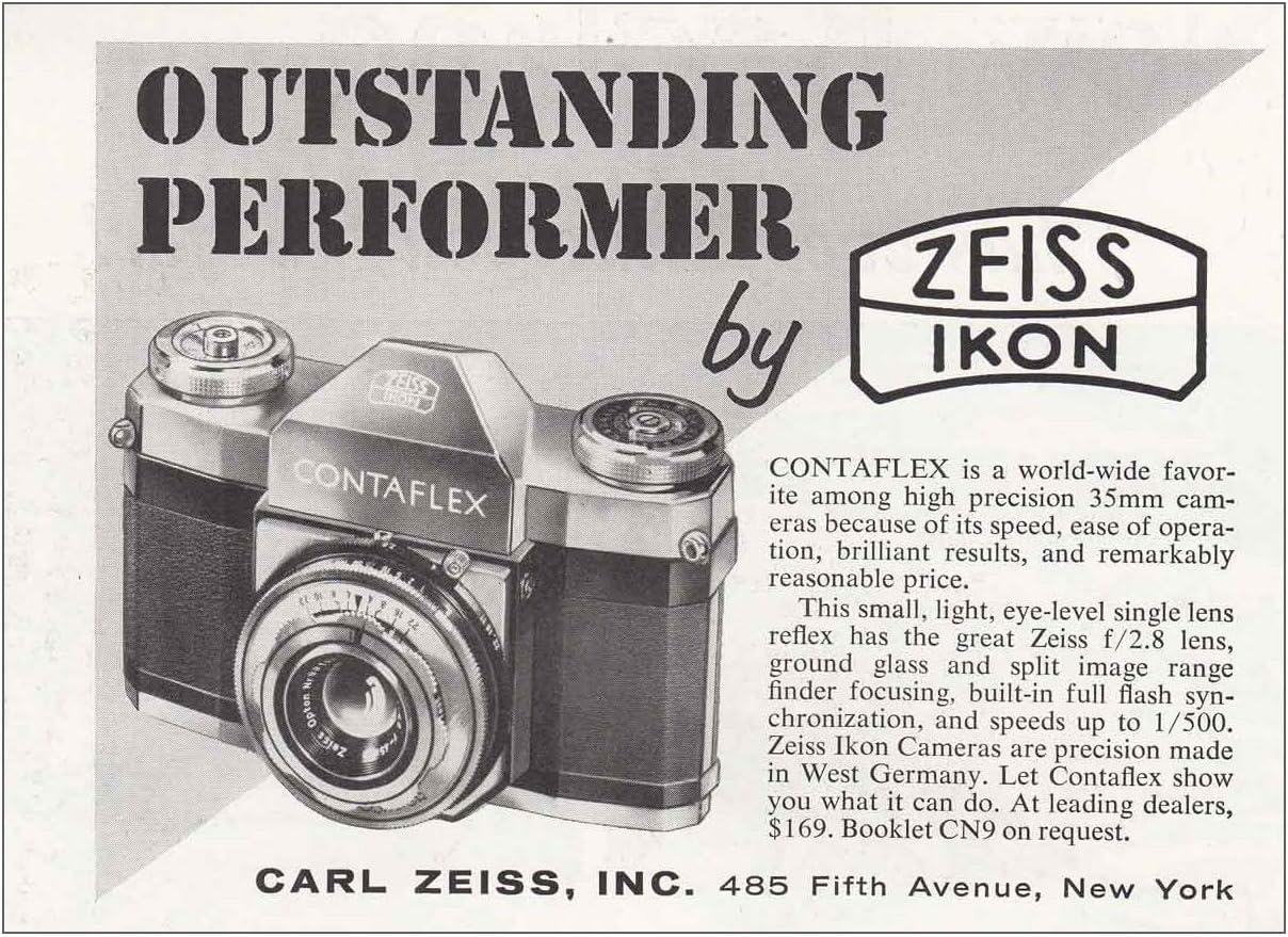 Amazon.com: RelicPaper 1955 Zeiss Ikon Contaflex Camera: Outstanding ...