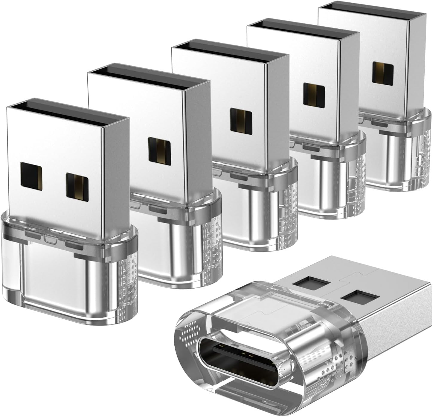 Amazon.com: USB to USB C Adapter 6Pack, Charging and Data Converter USB A to C Adapter ...