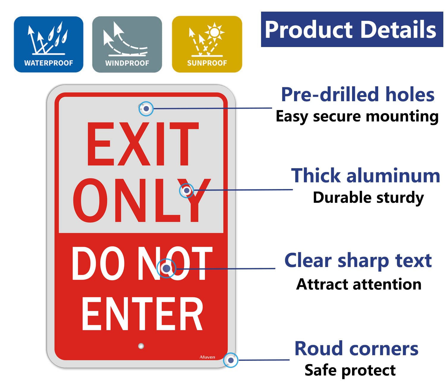 Metal Reflective Exit Only Signs - Rust Free Nepal | Ubuy