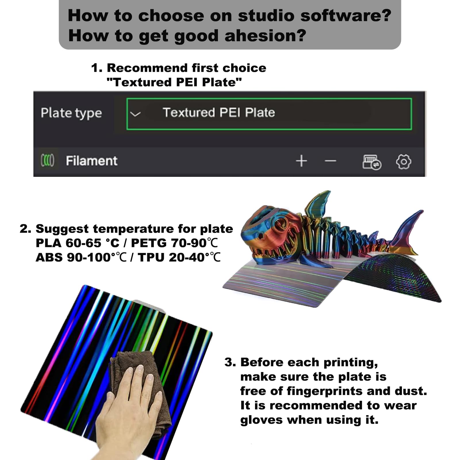 Snapklik.com : H1H Build Plate For Bambu Lab X1C/X1/X1E/P1P/P1S/A1 ...