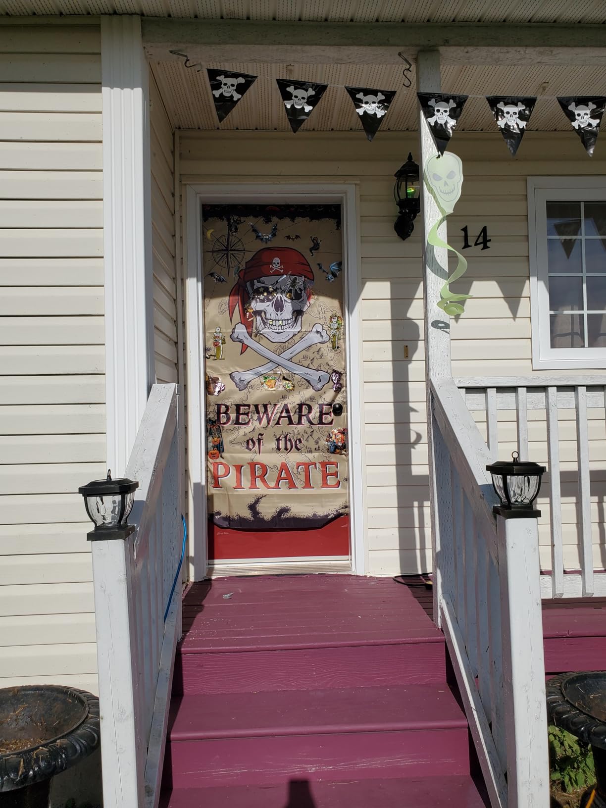 Amazon.com: Beware of Pirates Door Banner Pirate Party Decoration ...