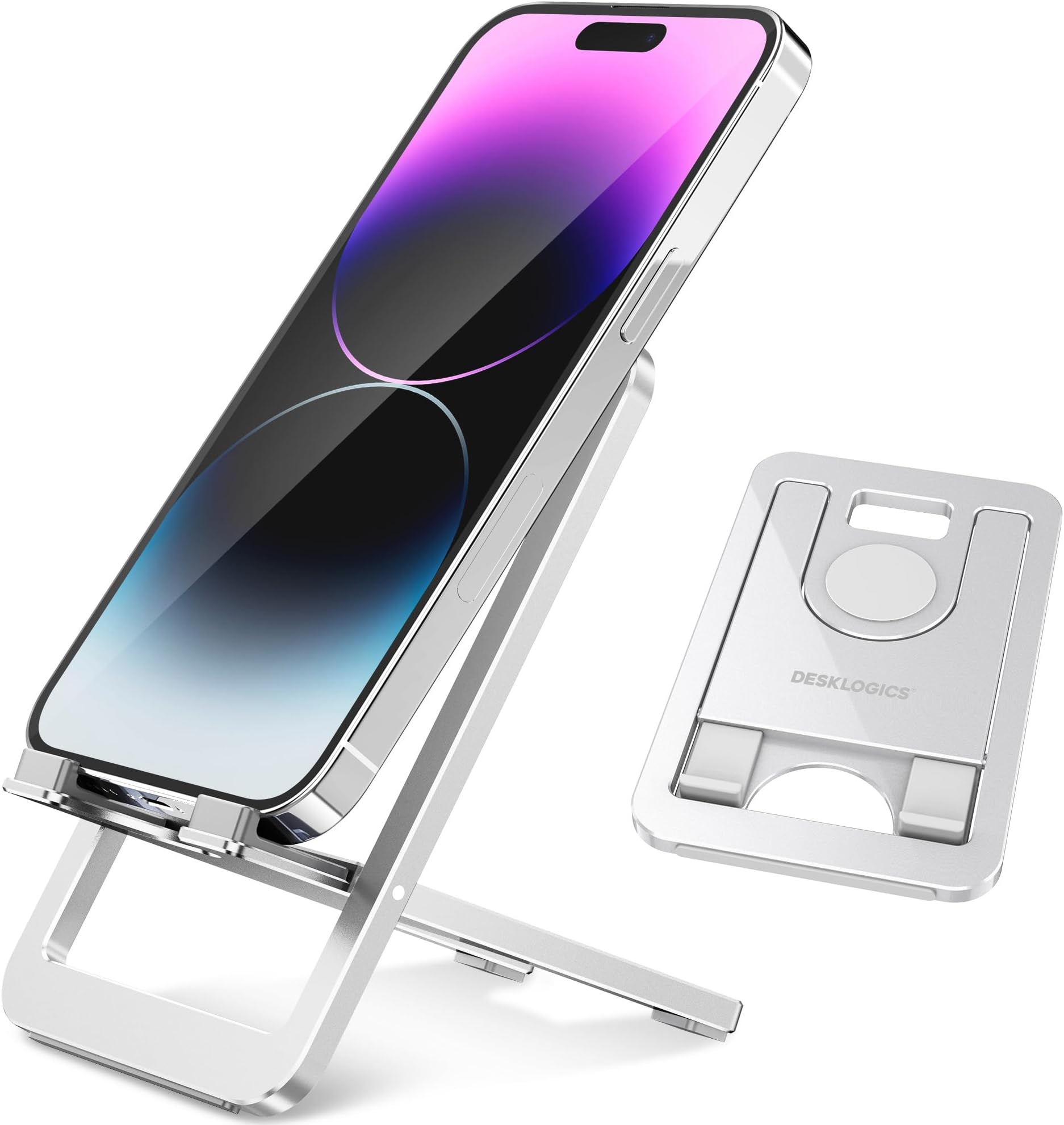 Amazon.com: Lamicall Adjustable Cell Phone Stand - Foldable Portable ...