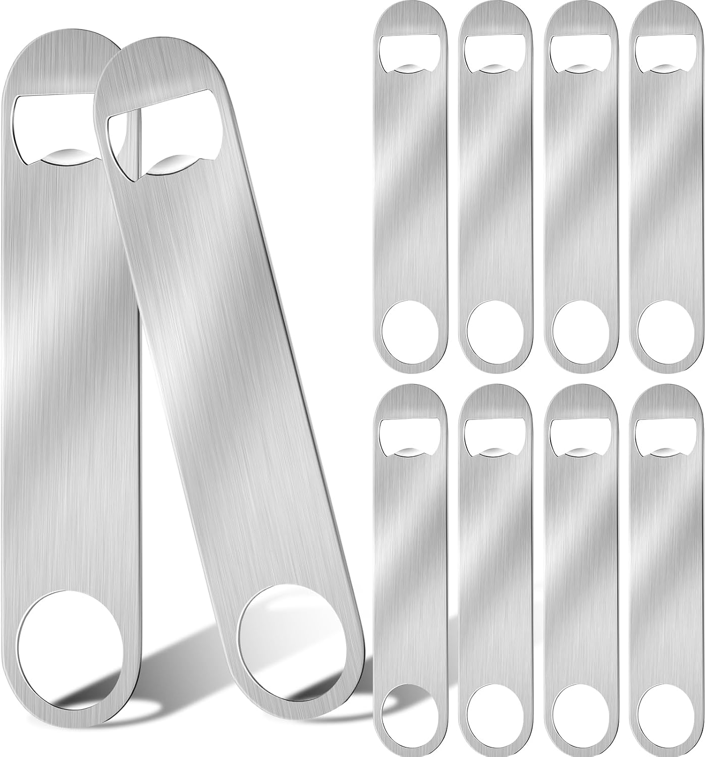 Tanlade 50 Pieces Stainless Steel Flat Bottle Opener, Heavy Duty Beer ...