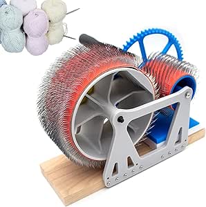 PPLDABNK Hand Crank Wool Card - Wooden Base Wool Card with Mixing Board ...