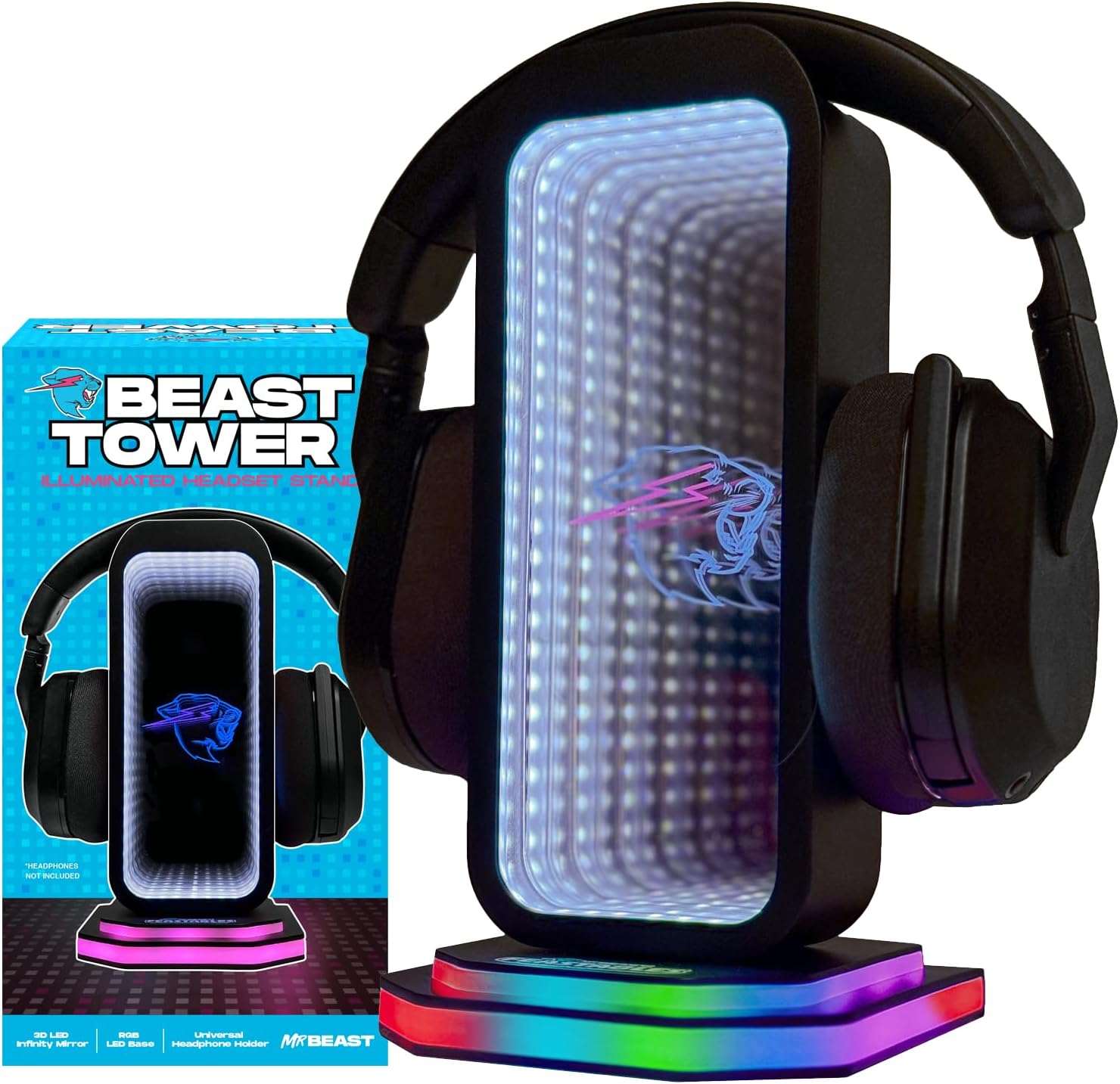 Feastables Beast Tower MrBeast Gaming Headphone Stand | RGB Light ...