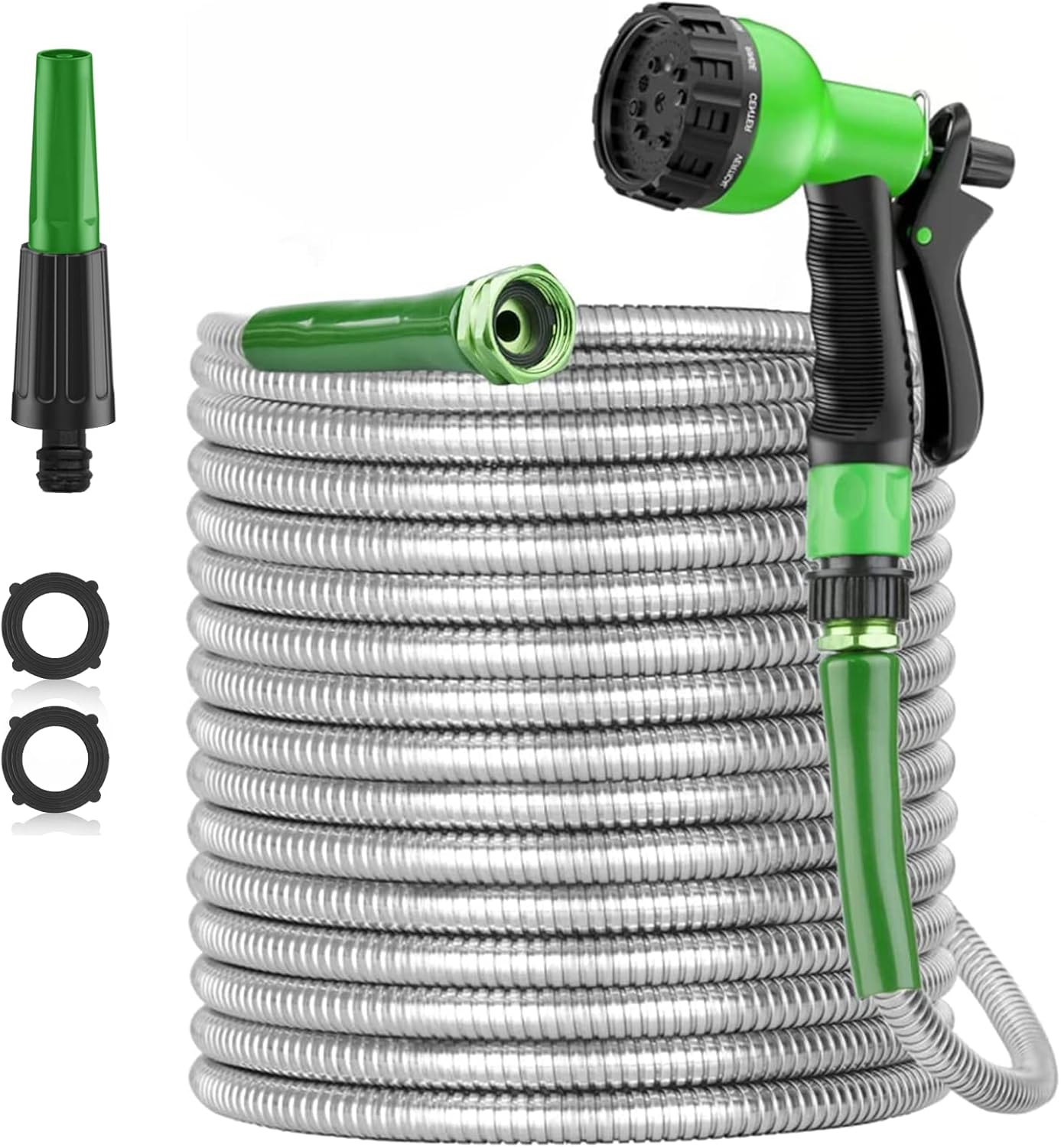 SPECILITE 50ft Garden Hose Metal 304 Stainless Steel, Heavy Duty Water ...