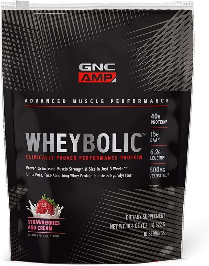 Amazon.com: GNC AMP Wheybolic Clinically Proven Protein Powder, 40g ...