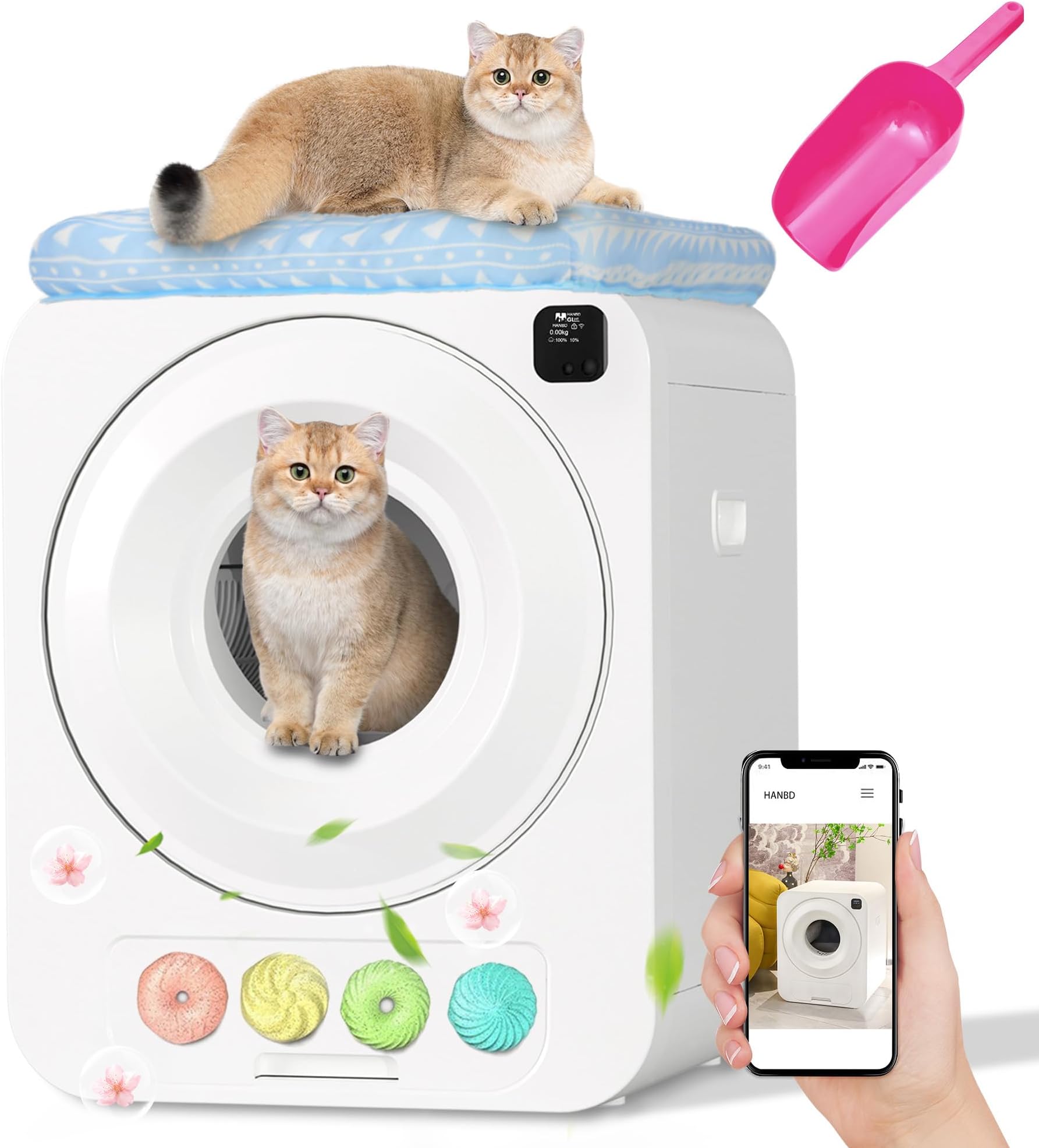 Amazon.com : Self Cleaning Cat Litter Box, Automatic Cat Litter Box No ...